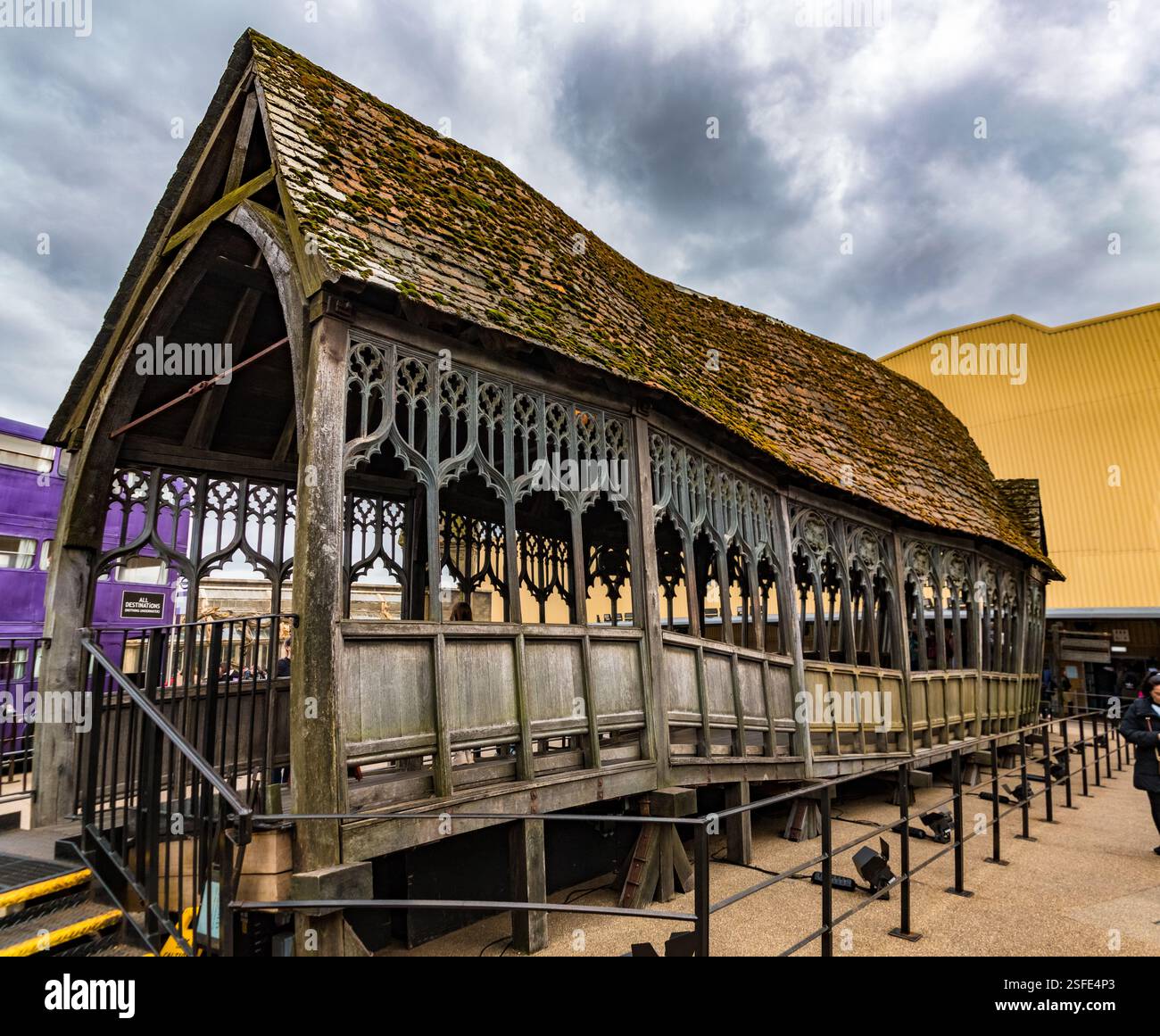 Great view of the iconic wooden covered Hogwarts bridge at the backlot ...