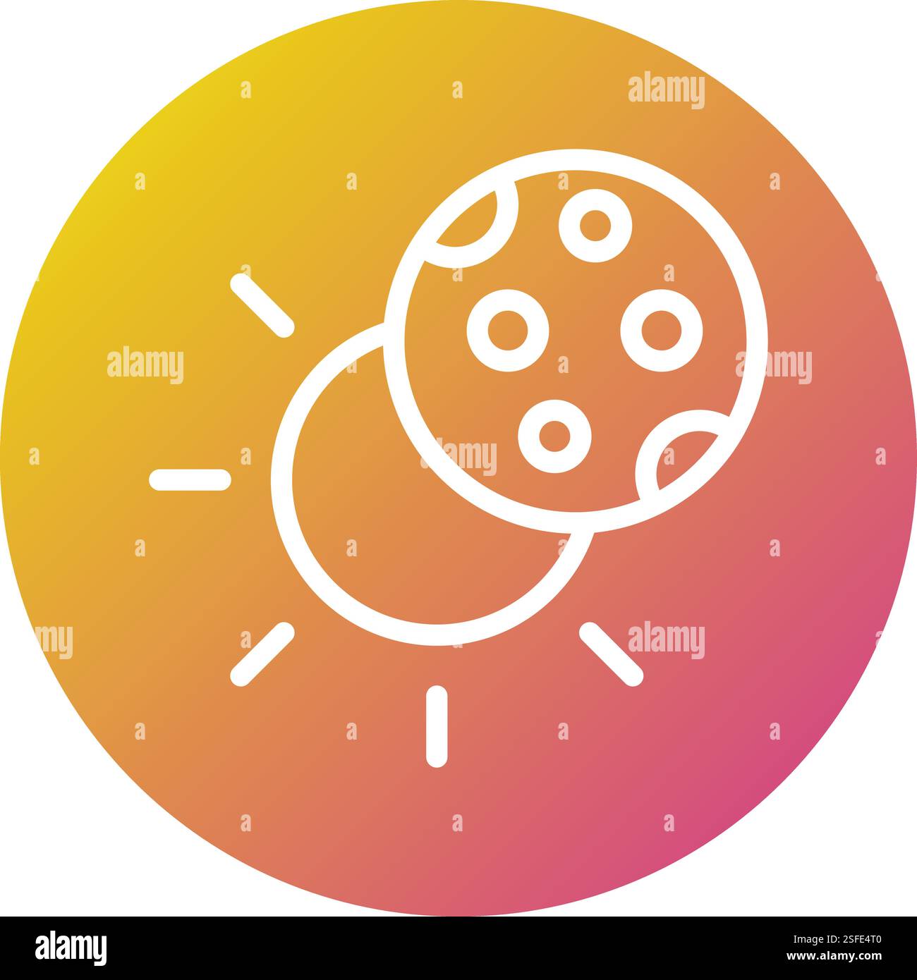 Eclipse line icon space hi-res stock photography and images - Alamy
