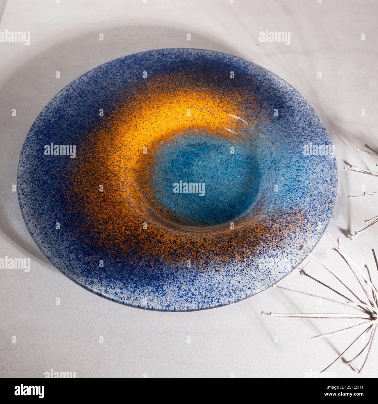 abstract hand made glass object for luxury home decoration trend Stock ...
