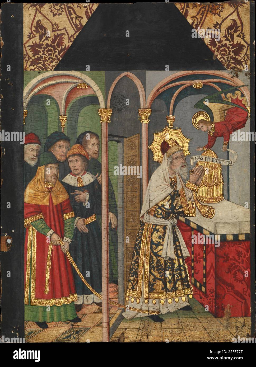 Panel with the Angel Appearing to Zacharias (from a Retable depicting ...