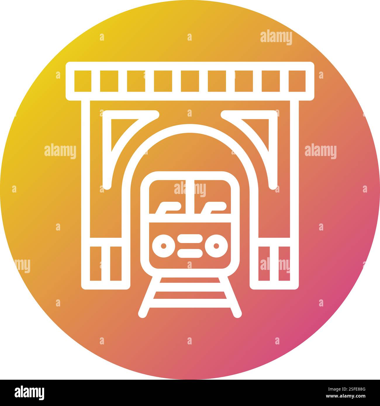 Train tunnel Vector Icon Design Illustration Stock Vector Image & Art ...