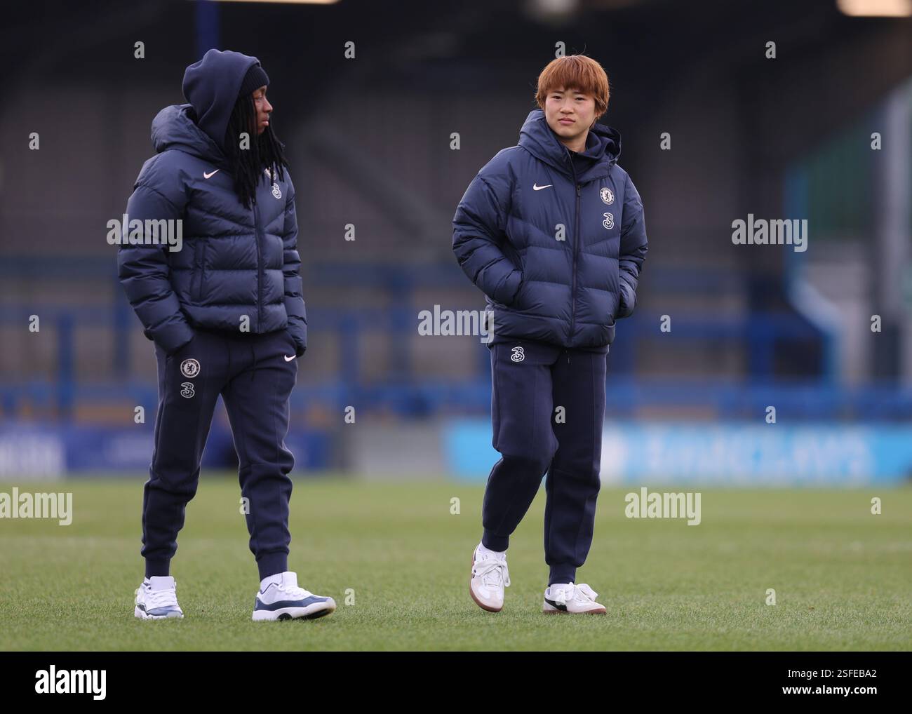 Kington Upon Thames, UK. 9th Feb, 2025. Maika Hamano (R) of Chelsea ...