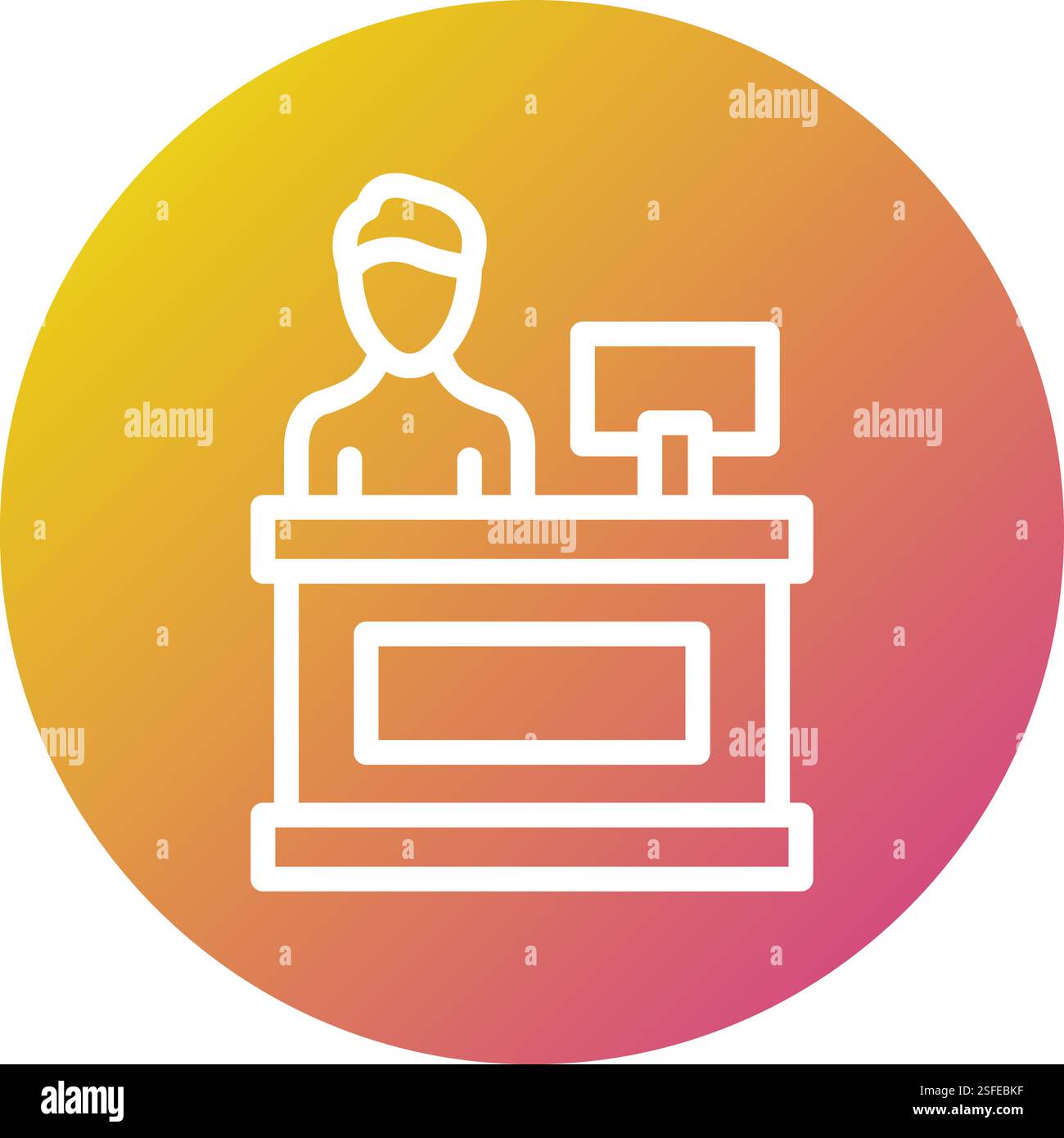 Front desk check in Stock Vector Images - Alamy