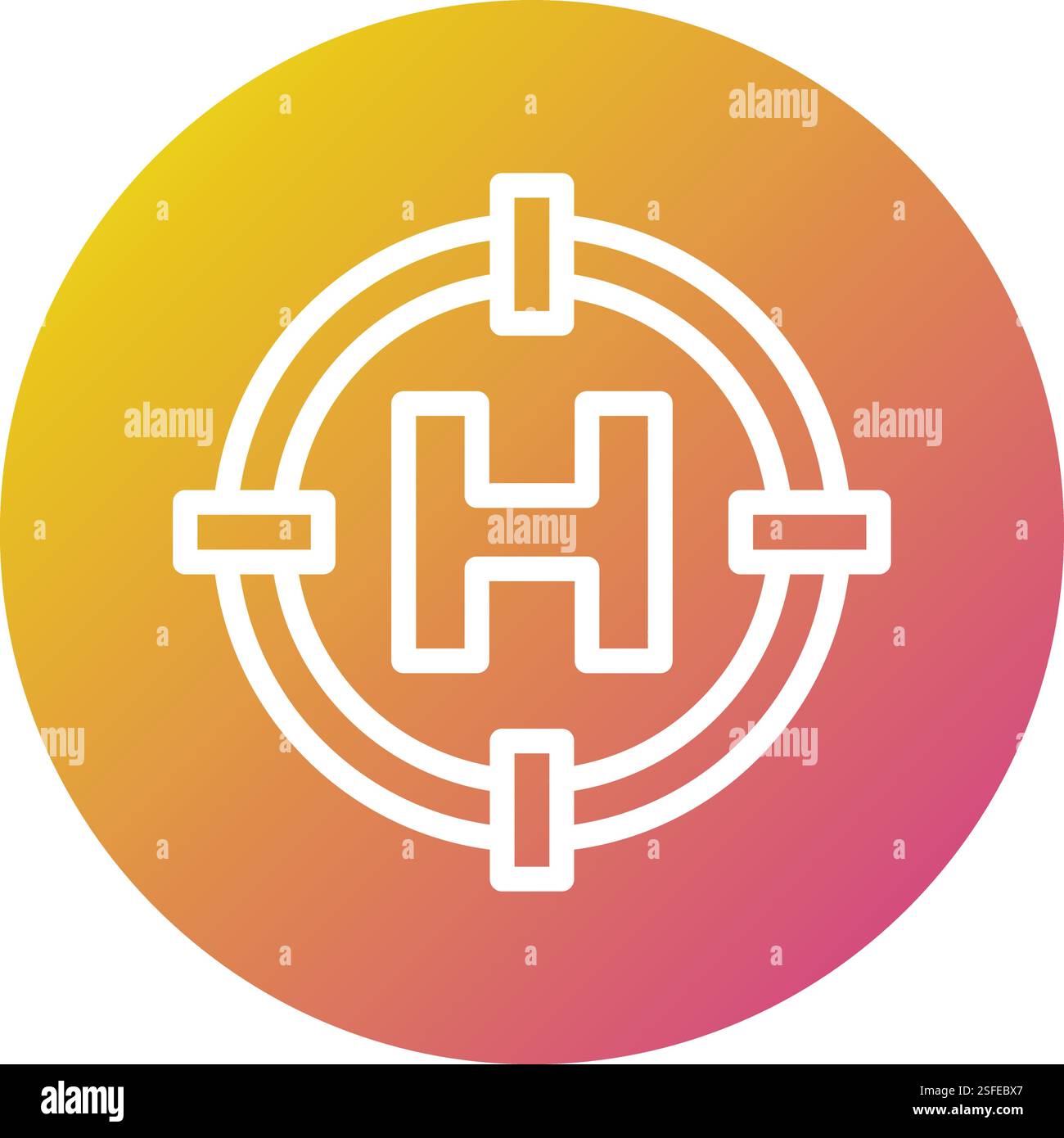 Helipad vector vectors Cut Out Stock Images & Pictures - Alamy