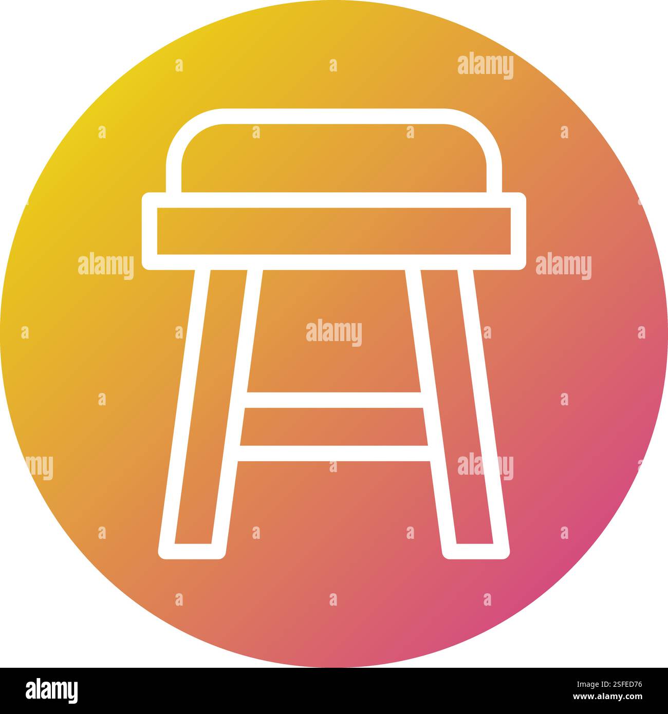 Stool Vector Icon Design Illustration Stock Vector Image & Art - Alamy