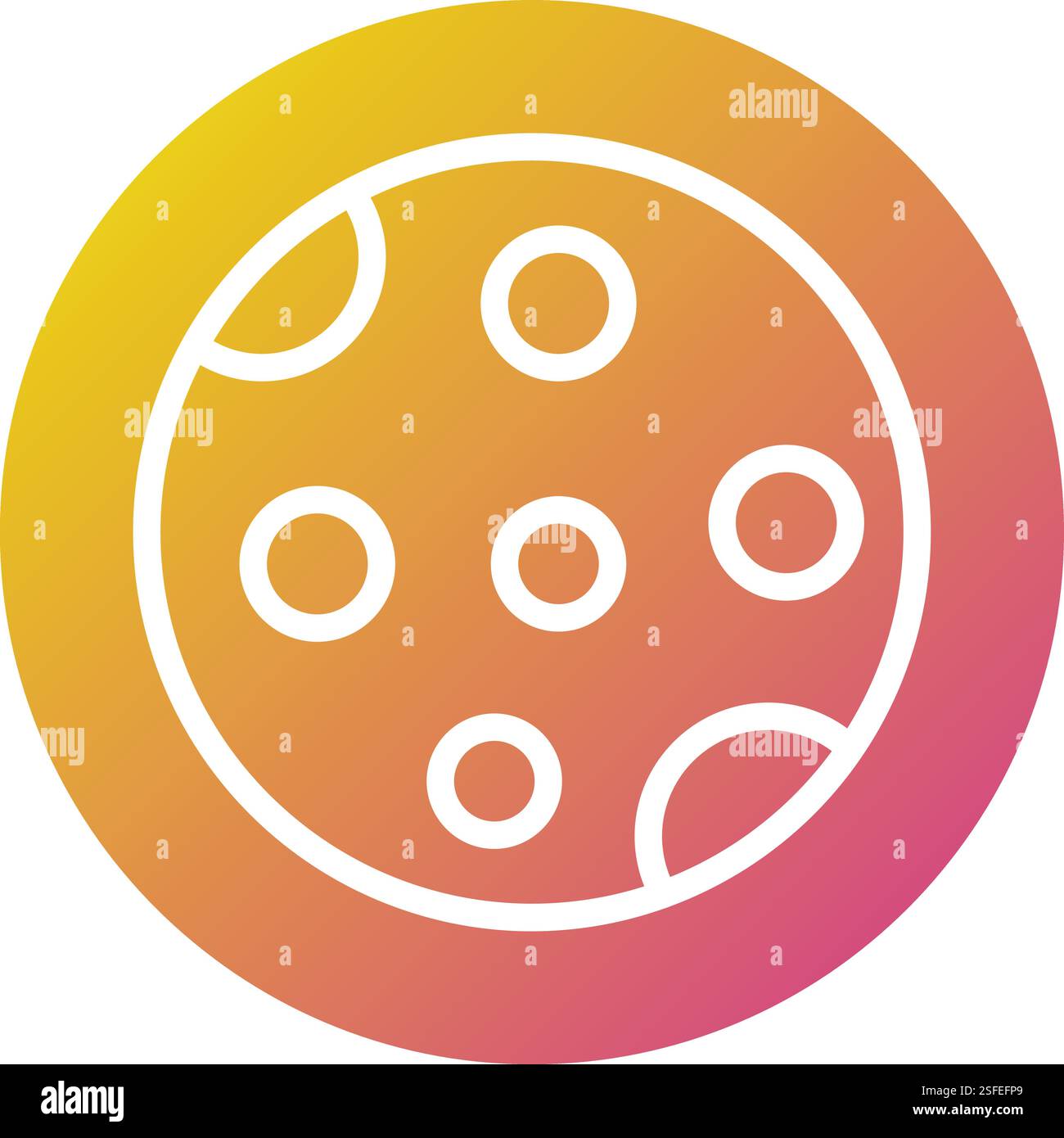 Full moon illustration monochrome Cut Out Stock Images & Pictures - Alamy