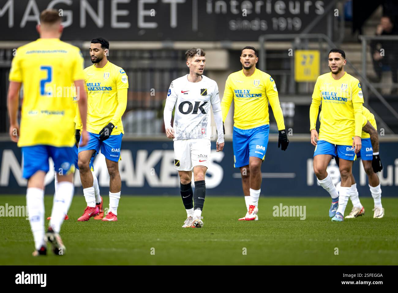 WAALWIJK, Netherlands. 09th Feb, 2025. SPO, Mandemakers Stadium, Dutch ...