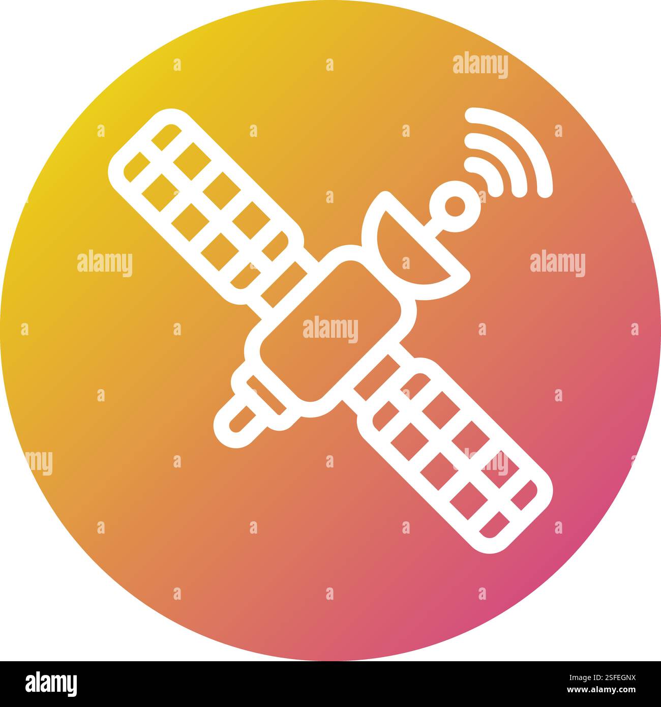 Space satellite icon monochrome Cut Out Stock Images & Pictures - Alamy