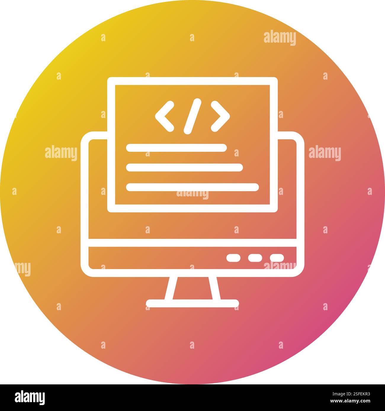 Front end Vector Icon Design Illustration Stock Vector Image & Art - Alamy