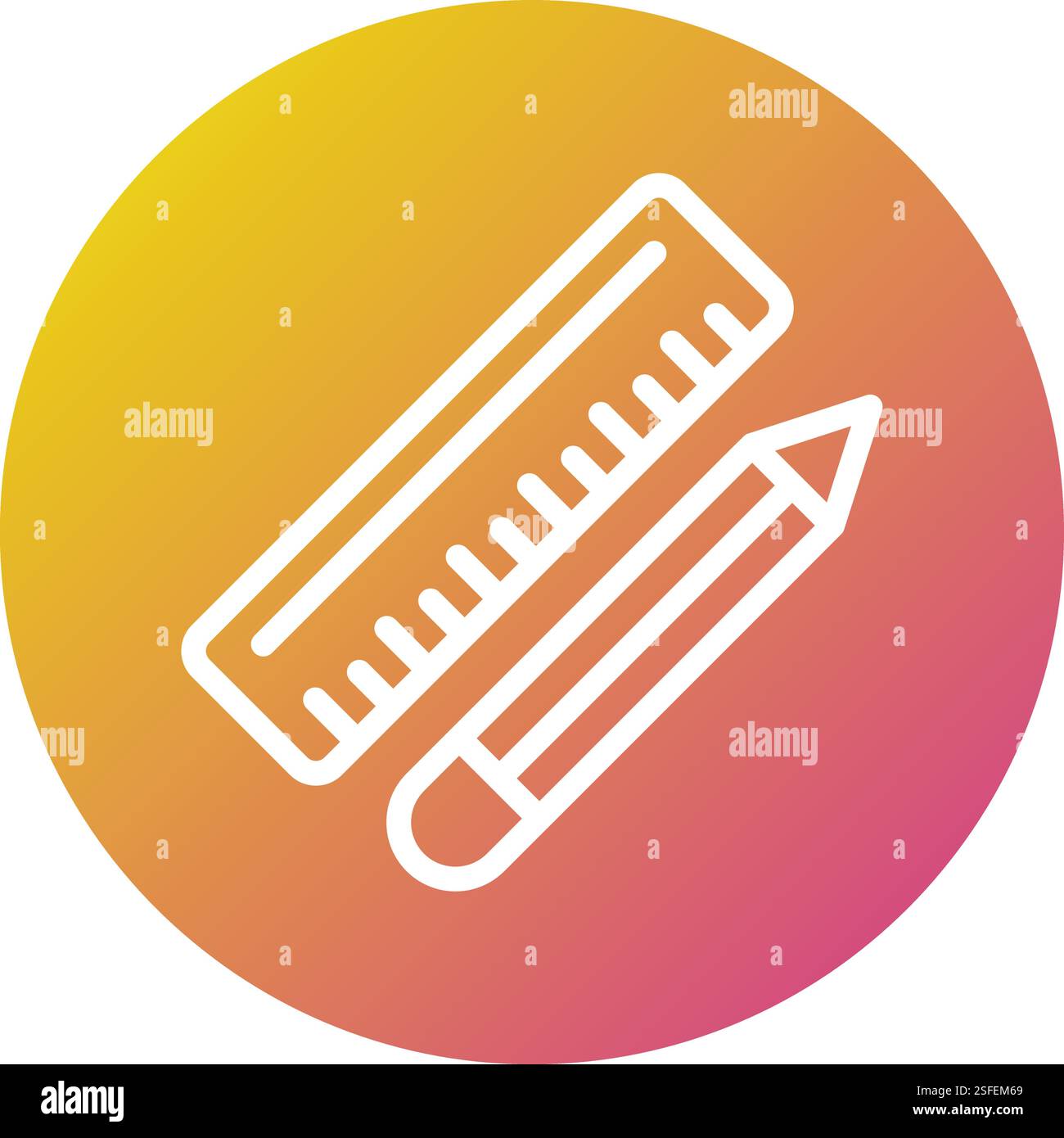 Ruler minimal design Cut Out Stock Images & Pictures - Alamy