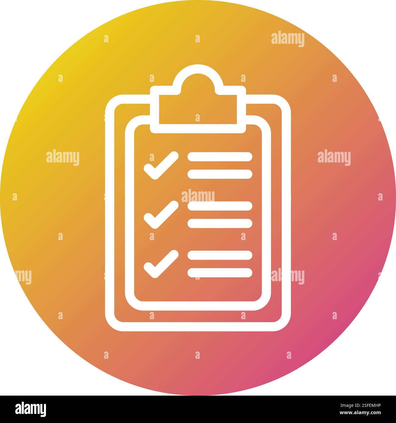 Checklist Vector Icon Design Illustration Stock Vector Image & Art - Alamy