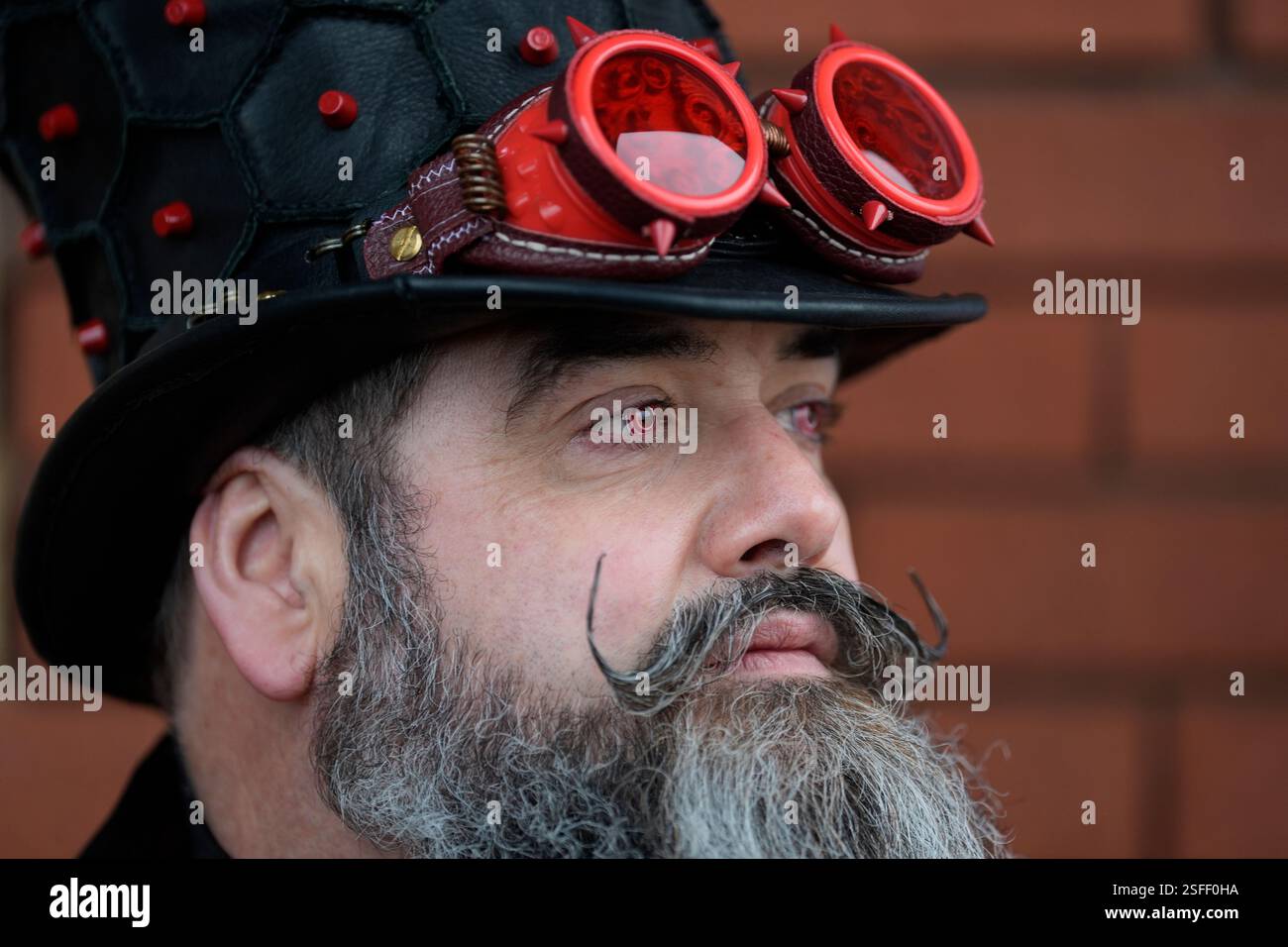 Steampunks during the Whitby Steampunk Weekend, in Whitby, Yorkshire ...
