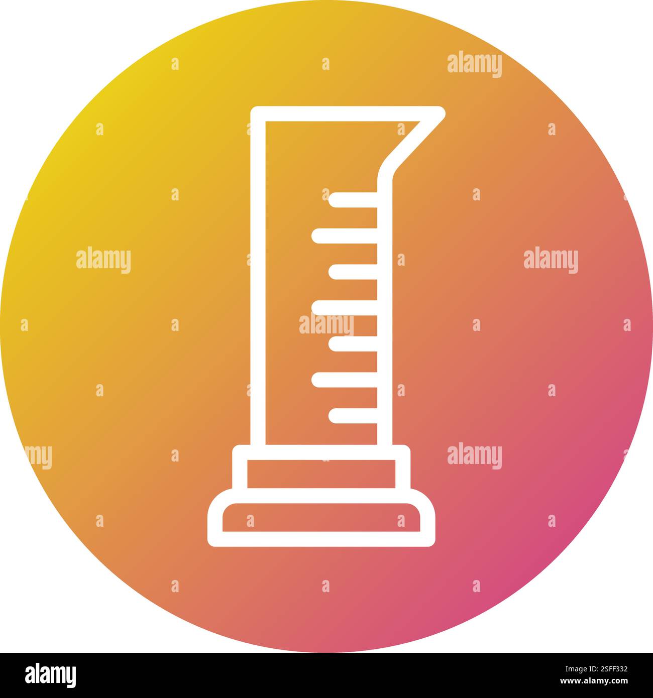Graduated cylinder Vector Icon Design Illustration Stock Vector Image ...