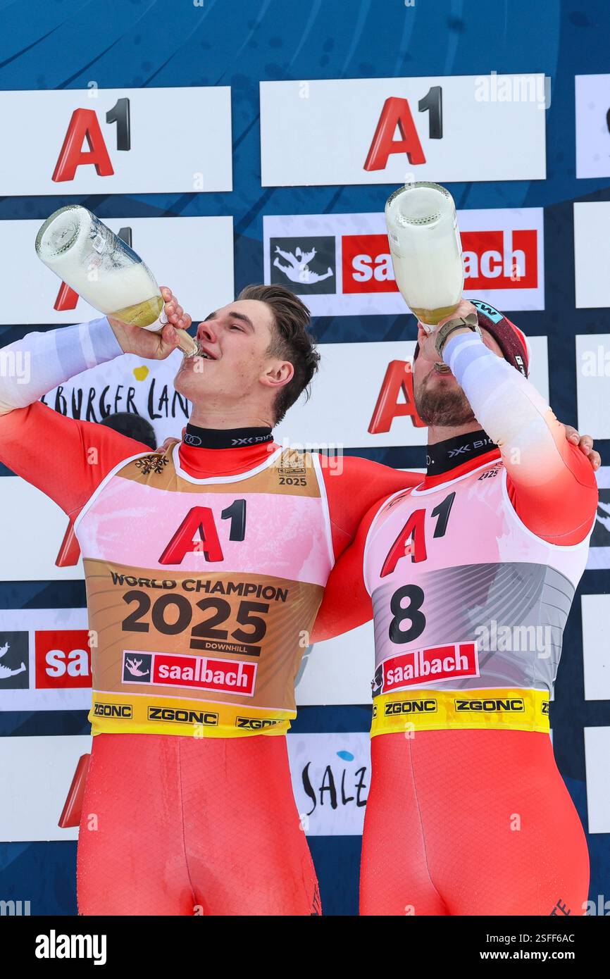 Saalbach, Austria. 09th Feb, 2025. FIS Alpine World Ski Championships Saalbach 2025 Men's ...