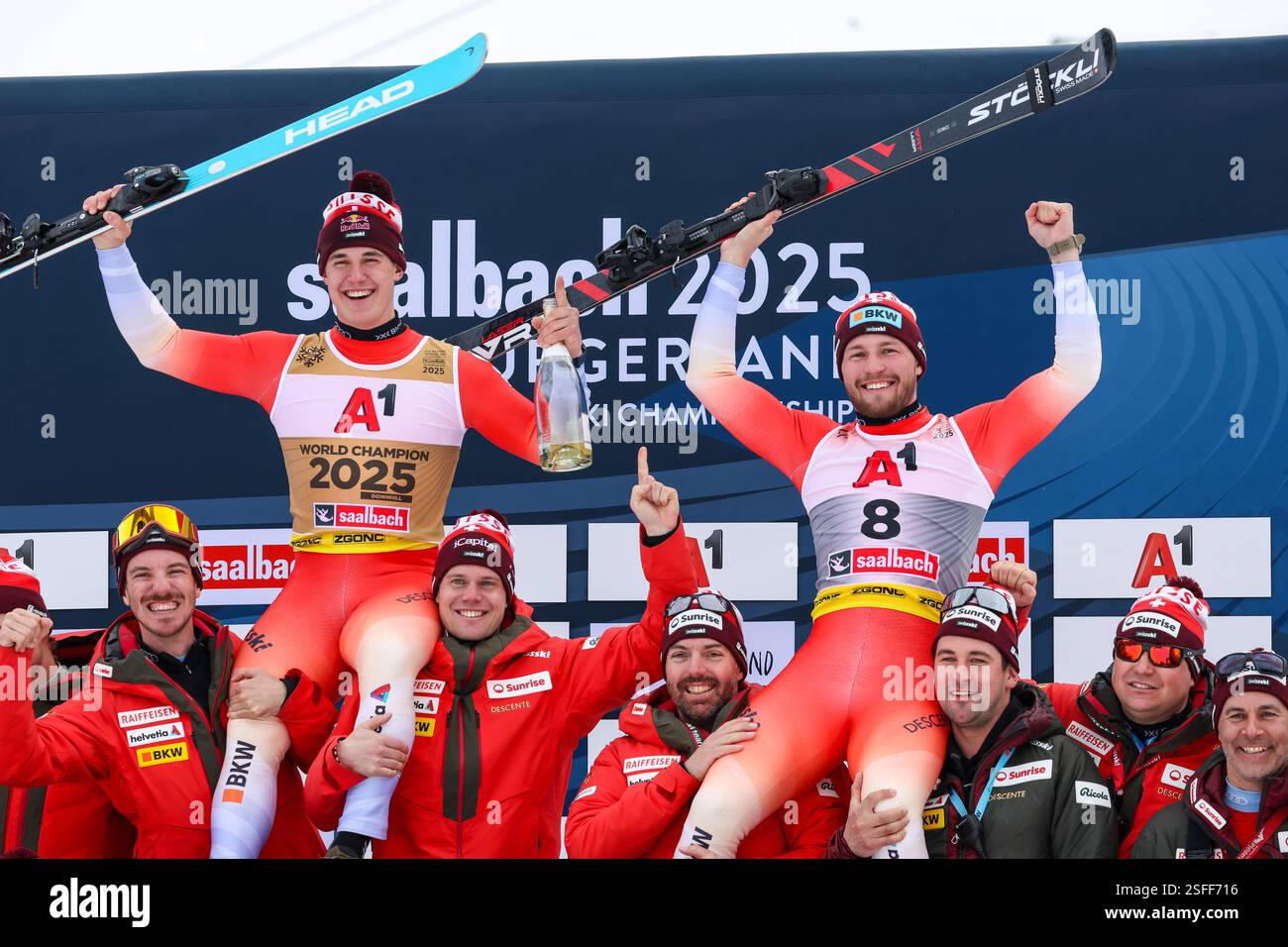 Saalbach, Austria. 09th Feb, 2025. FIS Alpine World Ski Championships Saalbach 2025 Men's ...