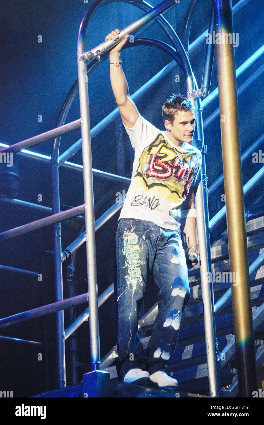 LEE RYAN, BOYBAND, BLUE, 2003: Lee Ryan from BLUE at Cardiff ...