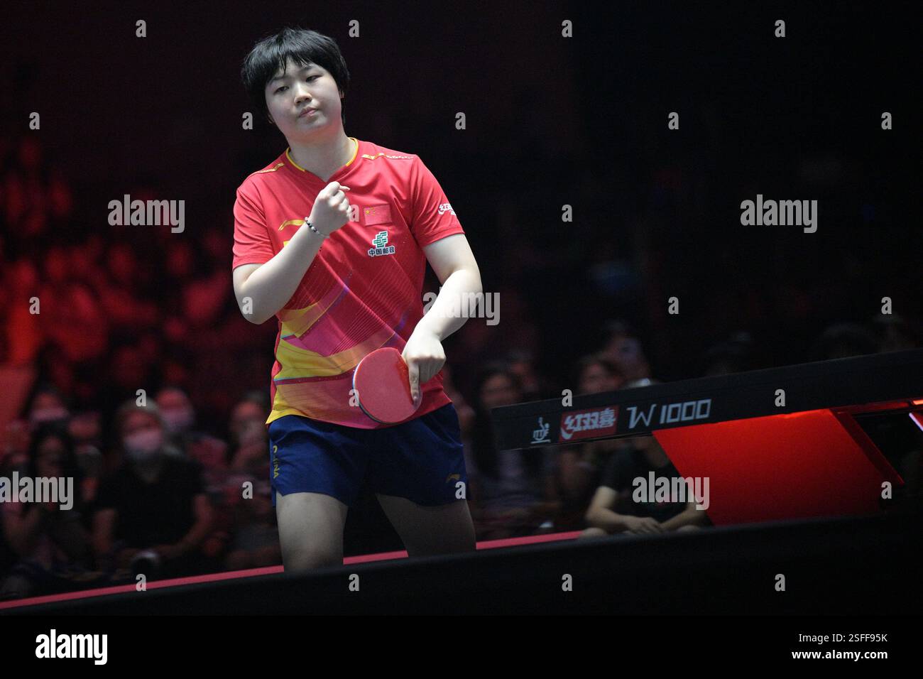 Singapore. 9th Feb, 2025. Kuai Man celebrates scoring during the women ...