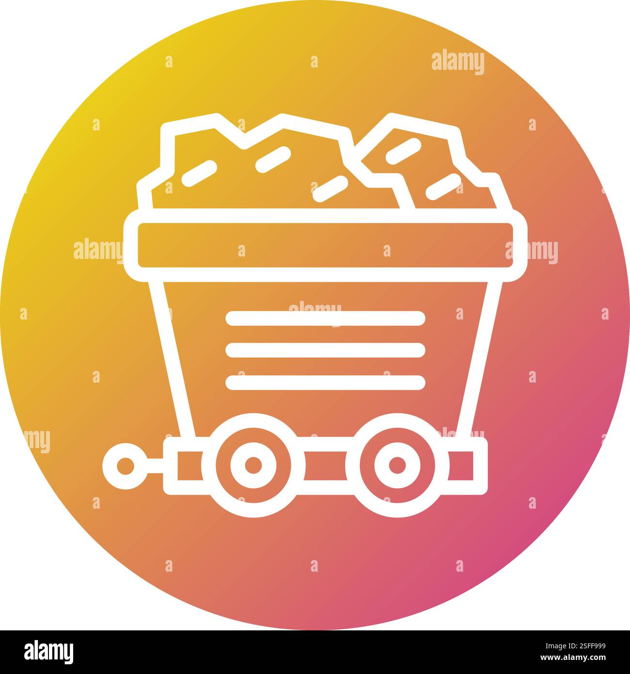 Mining cart Vector Icon Design Illustration Stock Vector Image & Art ...