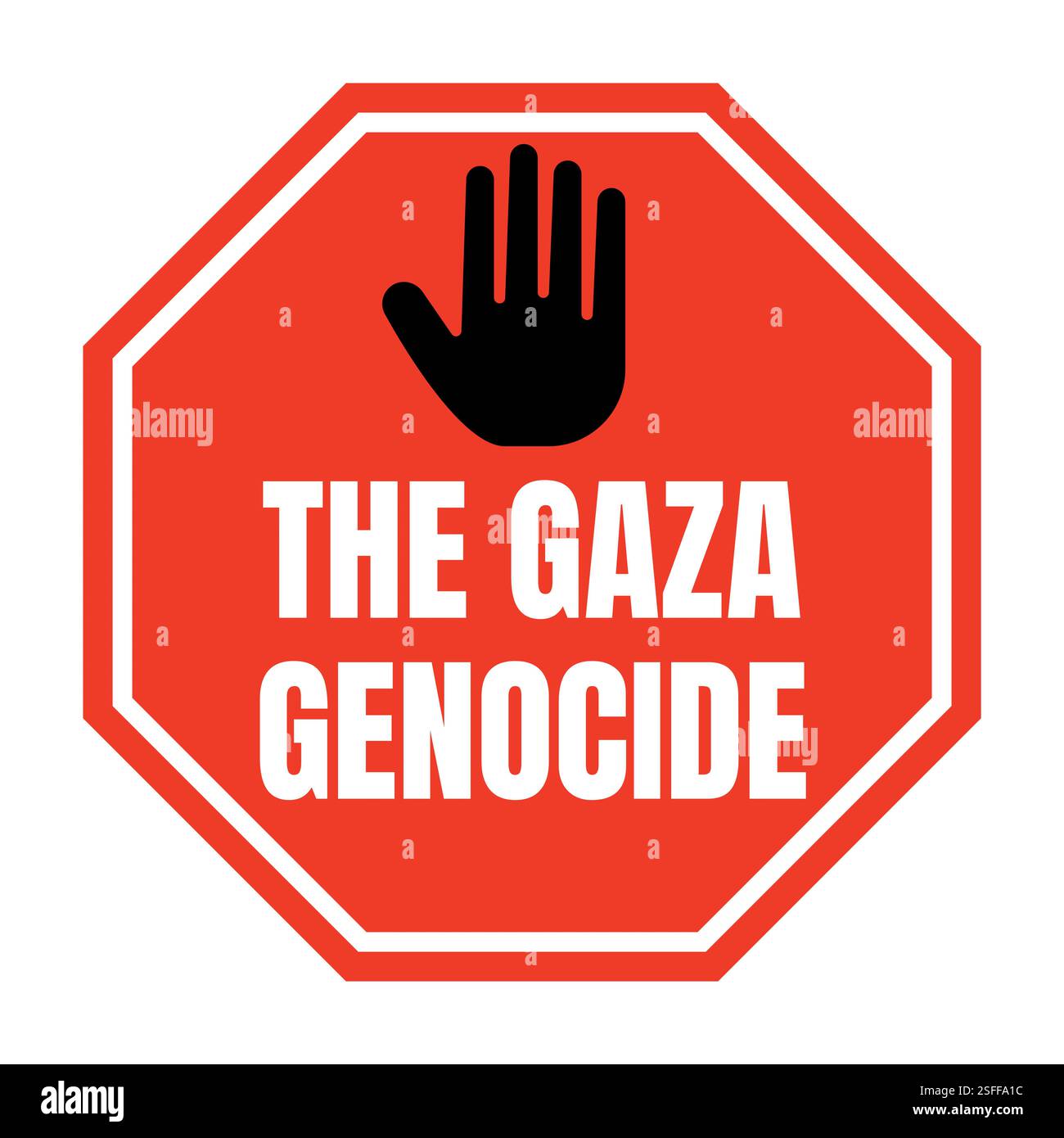 Stop the Gaza genocide symbol icon Stock Photo - Alamy