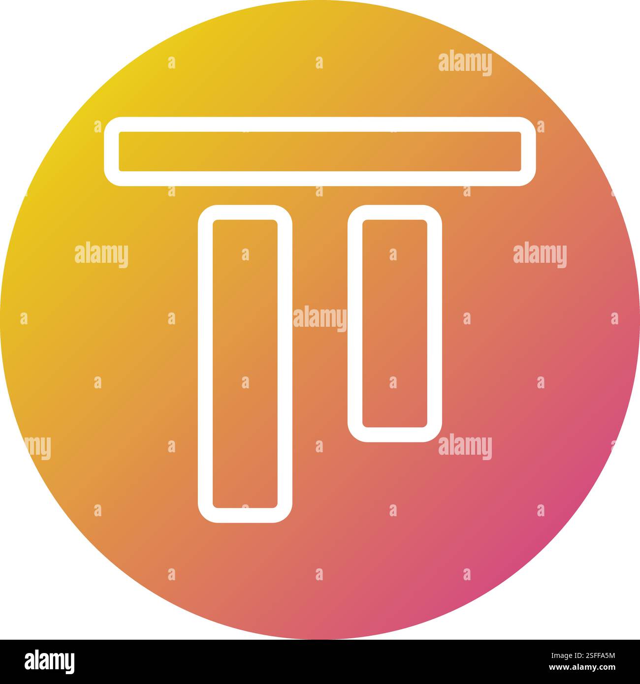 Top alignment Vector Icon Design Illustration Stock Vector Image & Art ...