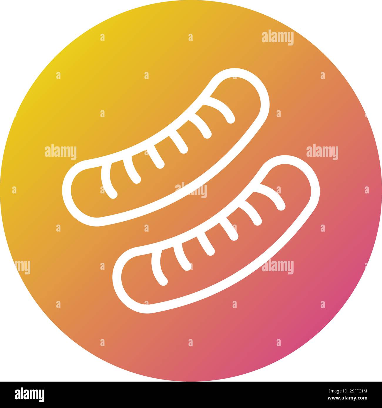 Sausage Vector Icon Design Illustration Stock Vector Image & Art - Alamy