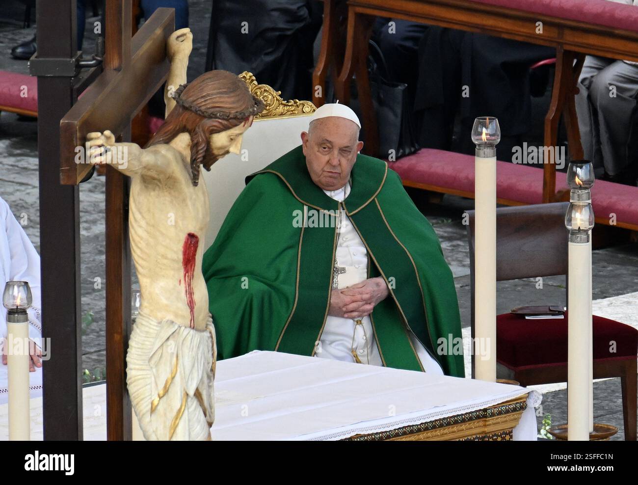 Vatican. 09th Feb, 2025. Pope Francis attends the Jubilee Mass for ...