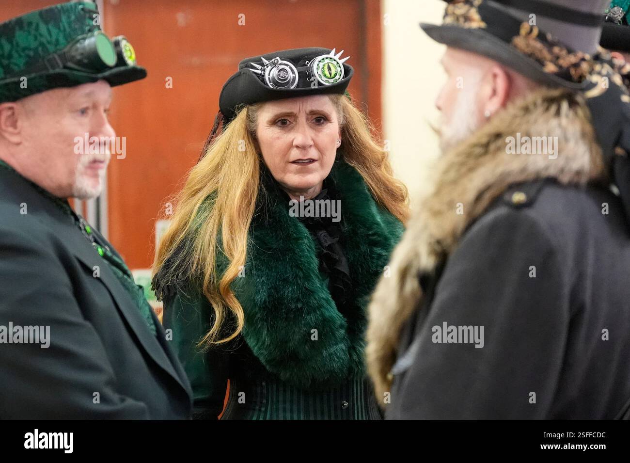 Steampunks during the Whitby Steampunk Weekend, in Whitby, Yorkshire ...