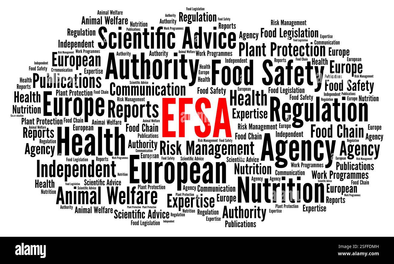 EFSA European food safety authority word cloud Stock Photo - Alamy