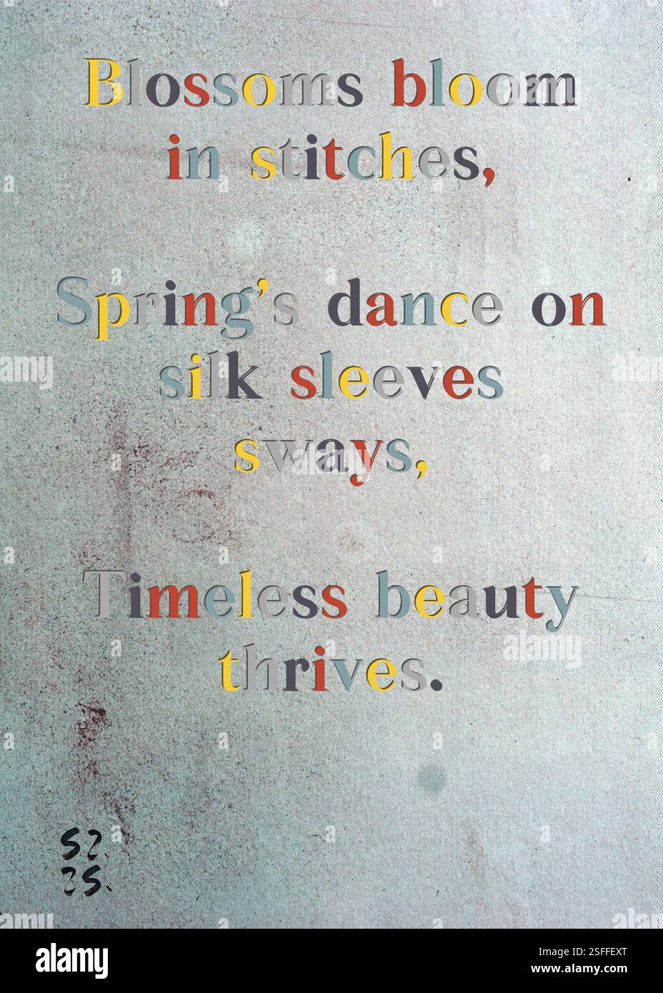 Blossoms bloom in stitches, Spring's dance on silk sleeves sways ...