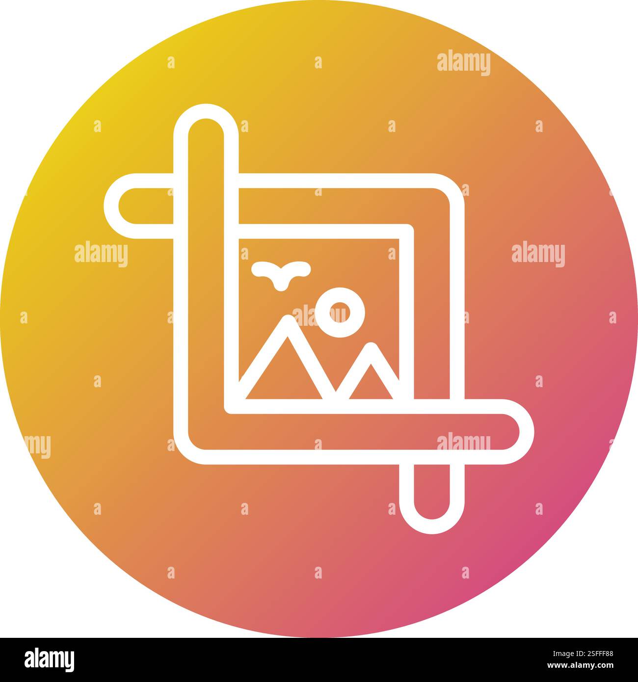 Crop tool Vector Icon Design Illustration Stock Vector Image & Art - Alamy