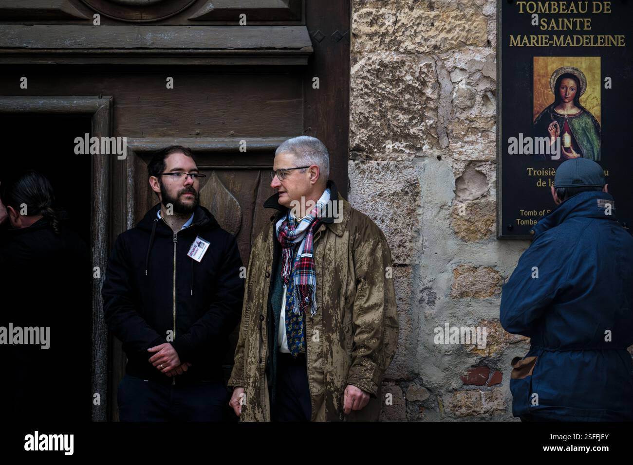 Grandfather of Emile, Philippe Vedovini during the religious ceremony ...