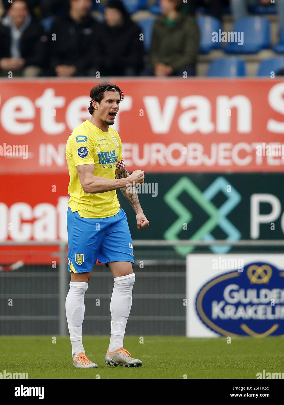 WAALWIJK - Oskar Zawada of RKC Waalwijk celebrates 3-0 during the Dutch ...