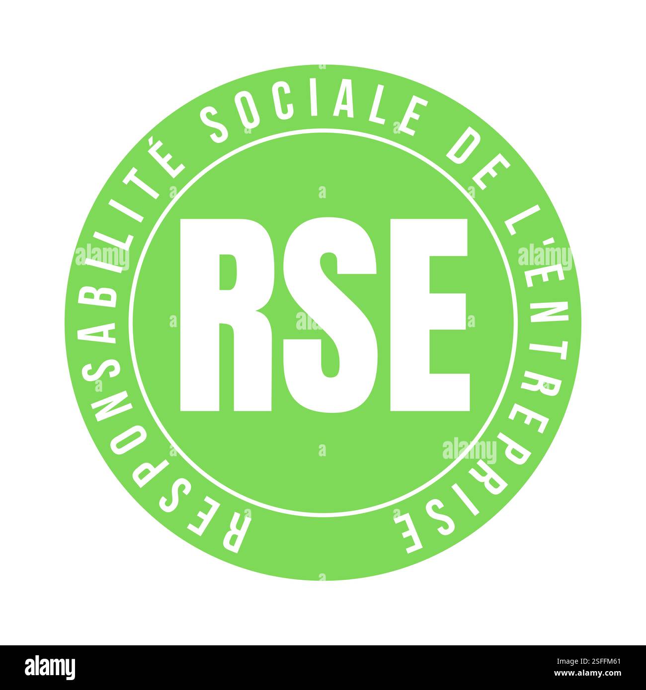 Corporate social responsibility symbol icon called RSE responsabilite ...
