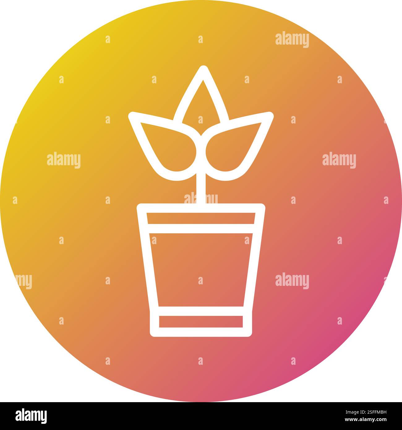 Monochrome plant design Cut Out Stock Images & Pictures - Alamy