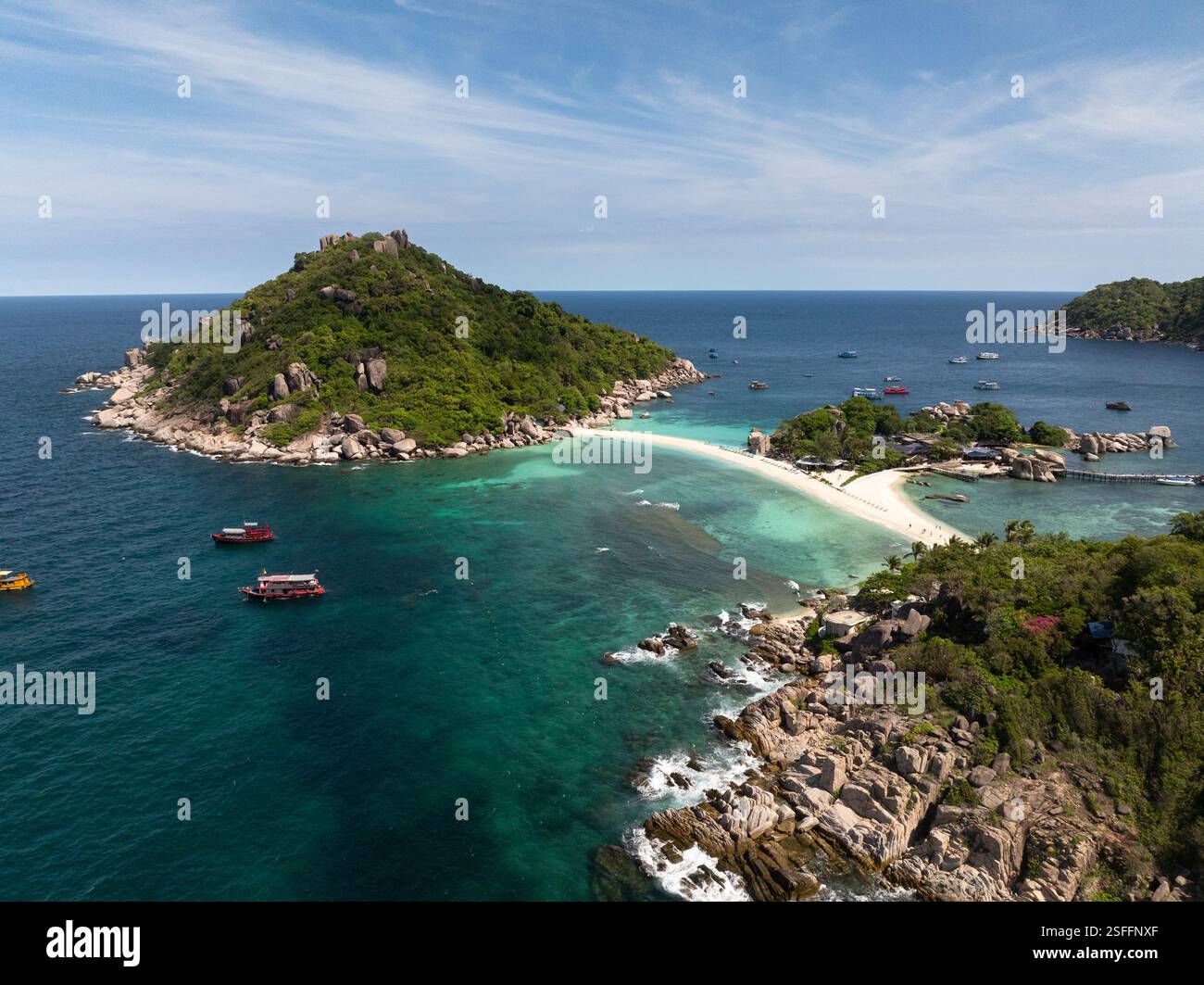Sandbar connecting island coast aerial hi-res stock photography and ...