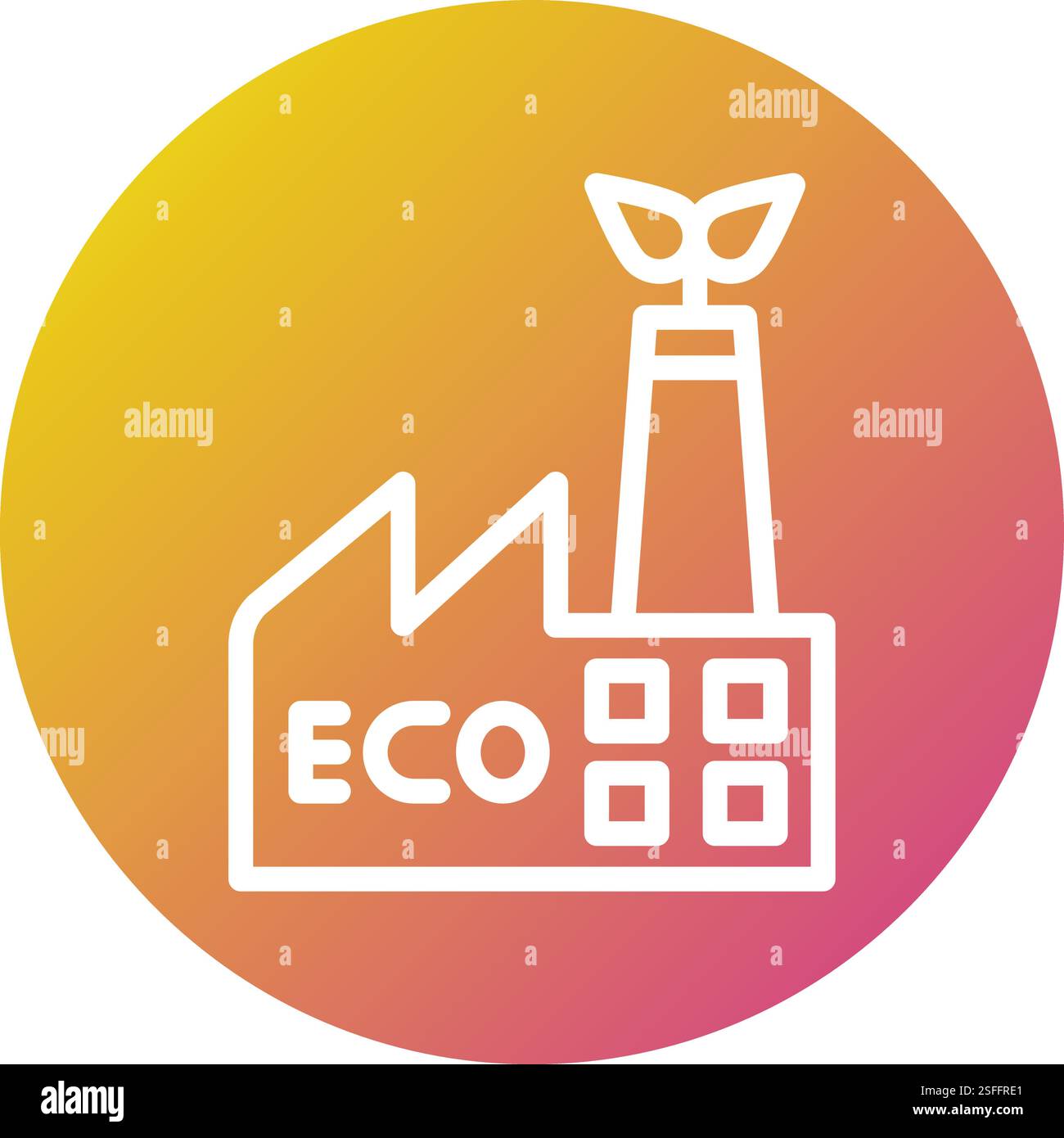 Eco factory Vector Icon Design Illustration Stock Vector Image & Art ...