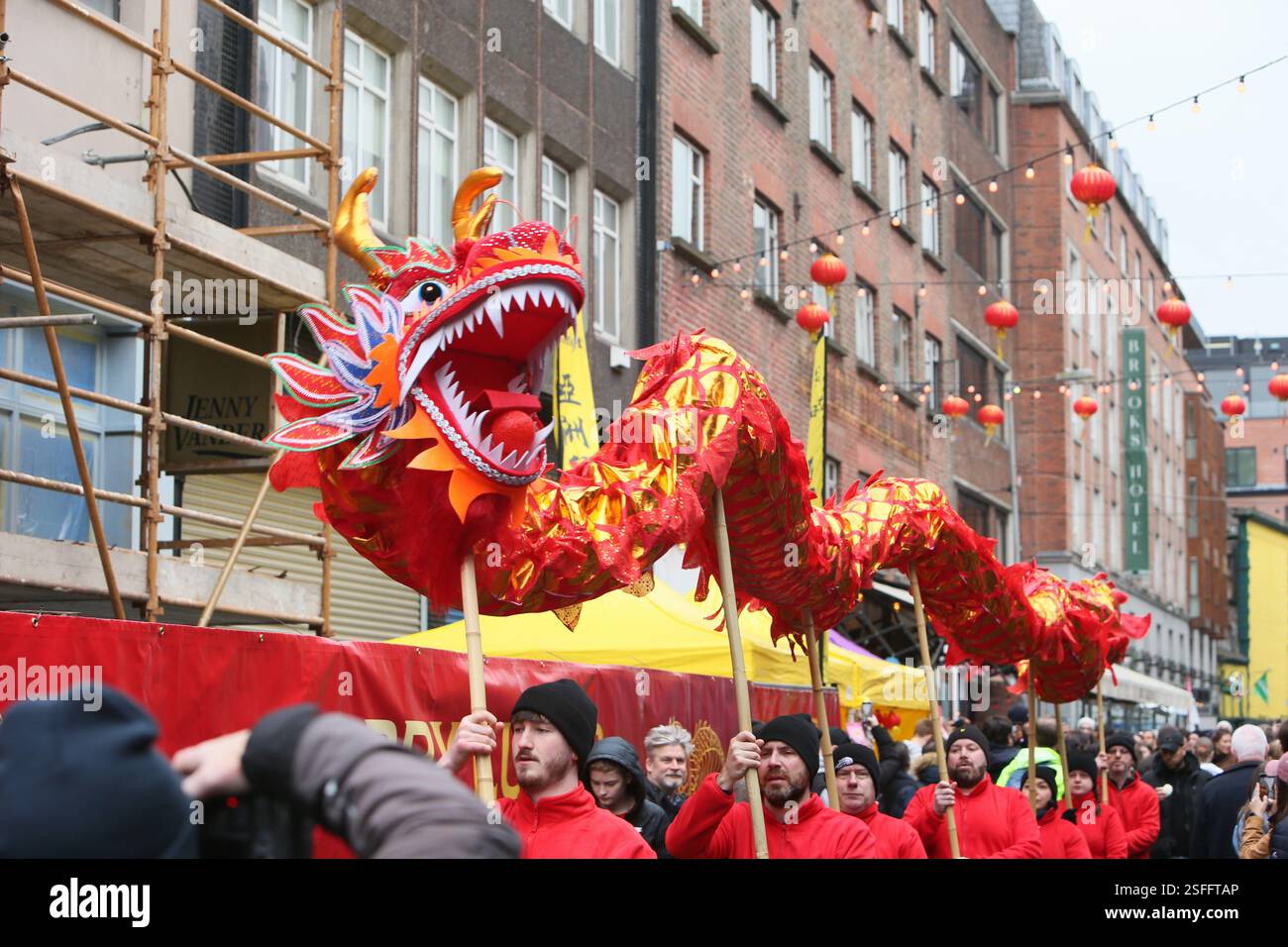 Dublin, Ireland - 09th February 2025 - a traditional Chinese dragon ...