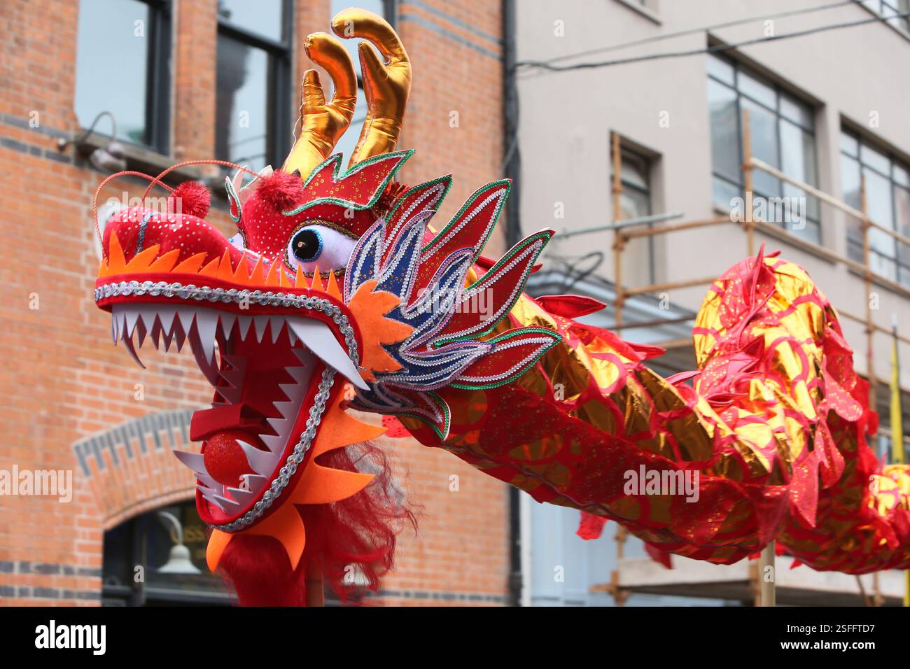 Dublin, Ireland - 09th February 2025 - a traditional Chinese dragon ...