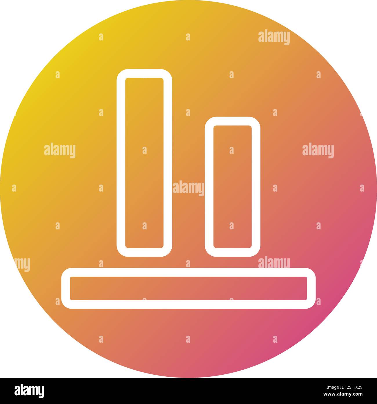 Bottom alignment Vector Icon Design Illustration Stock Vector Image ...