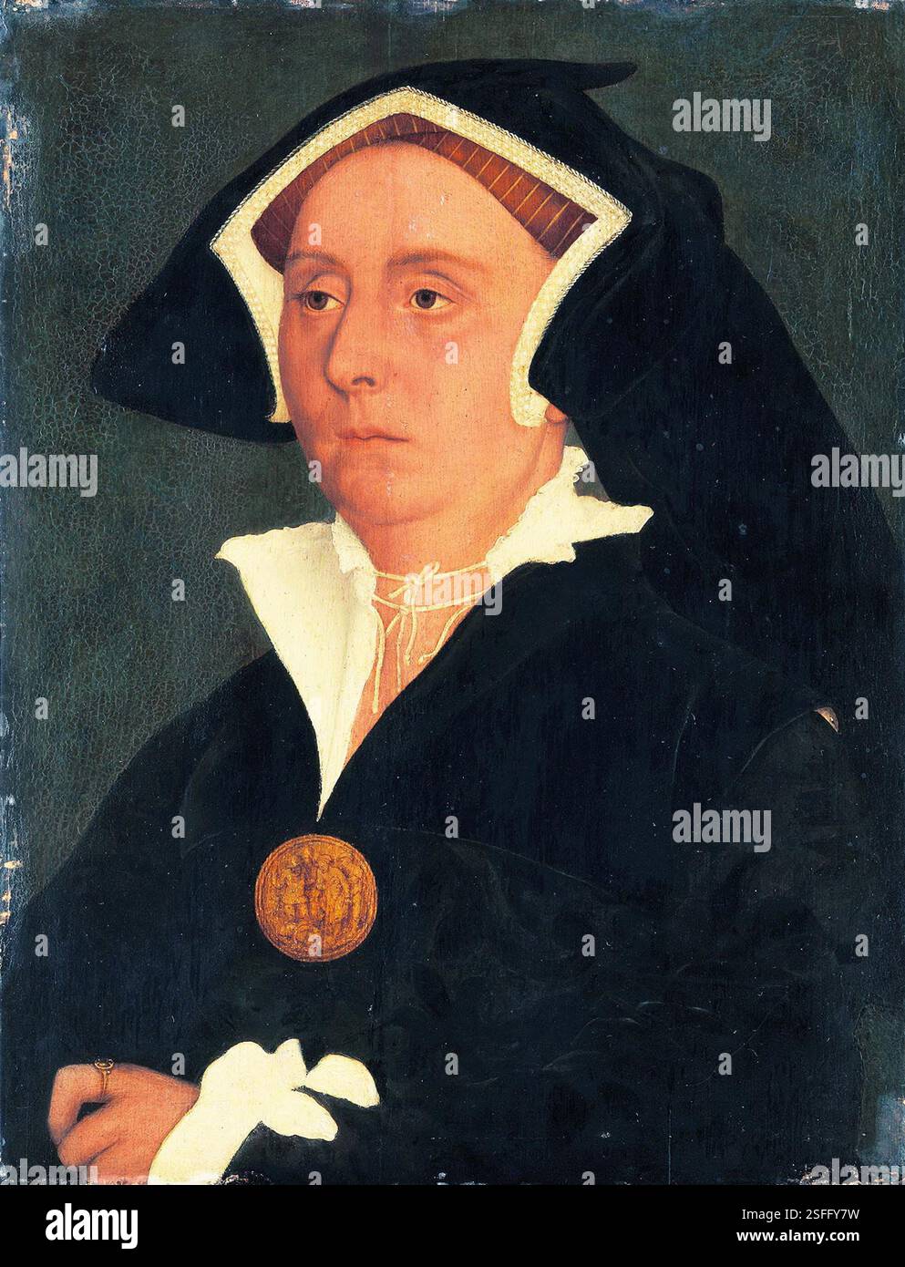 Lady Rich (Elizabeth Jenks, died 1558) - painting by Workshop of Hans ...