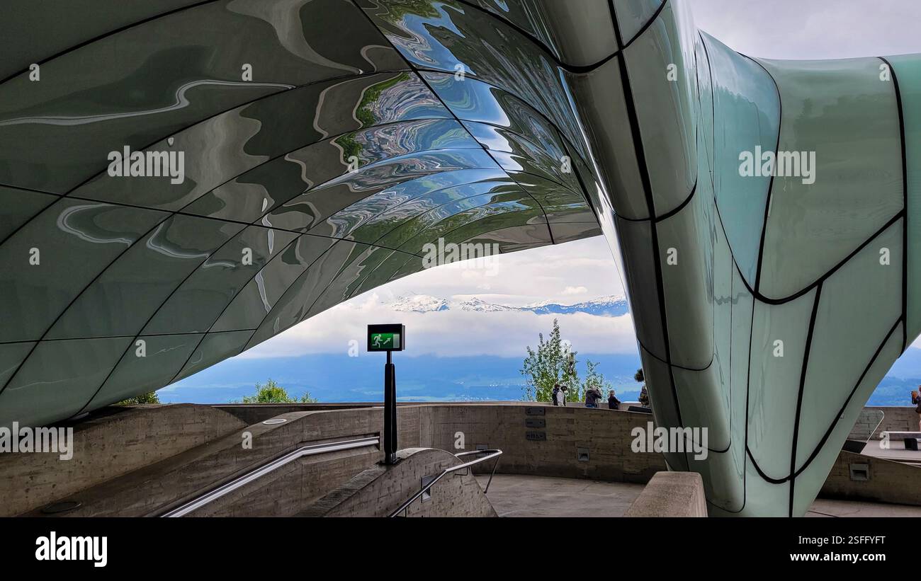View of the Hungerburgbahn station - hybrid funicular railway station ...