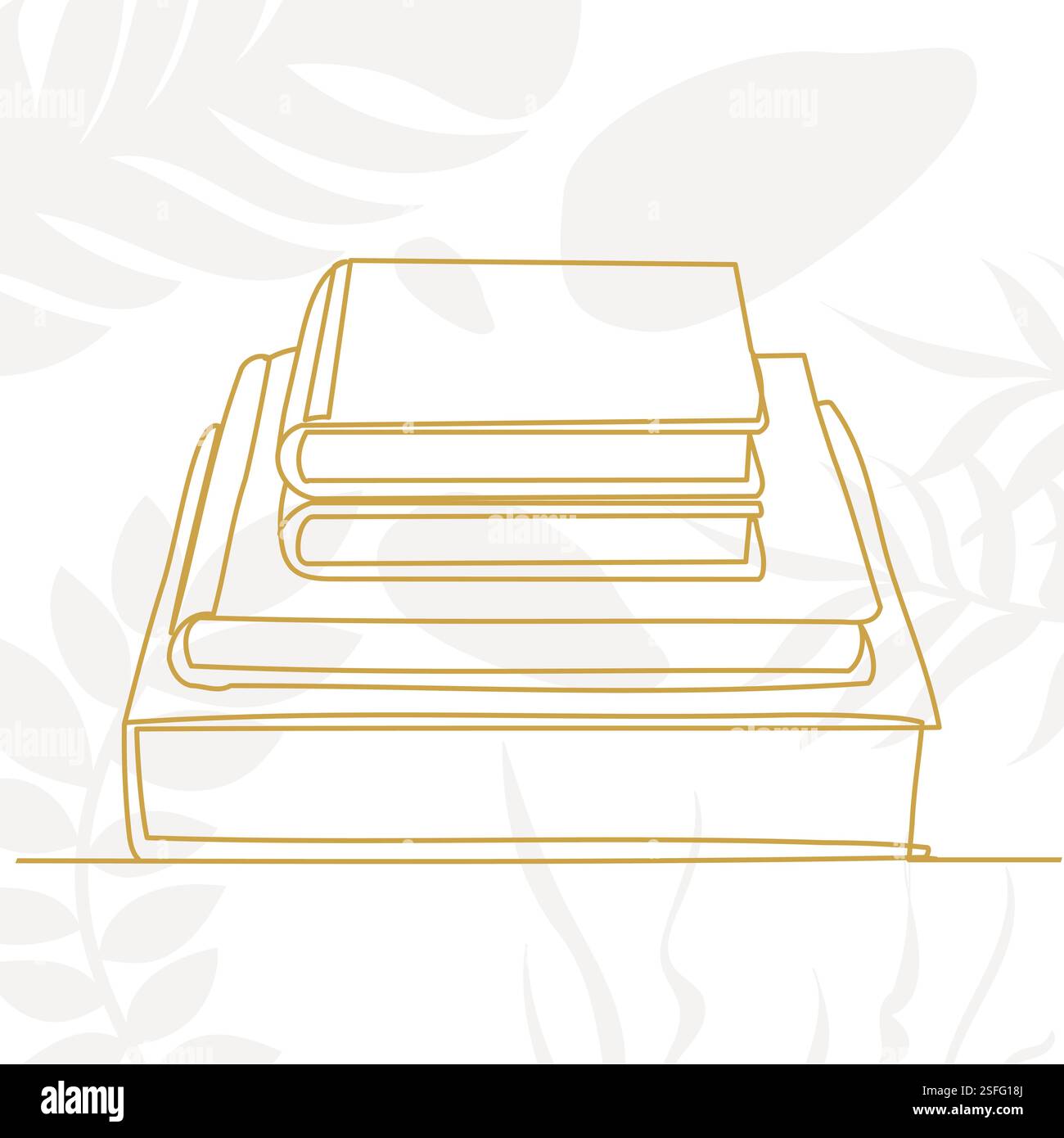 stack of books line drawing, sketch isolated vector Stock Vector Image ...