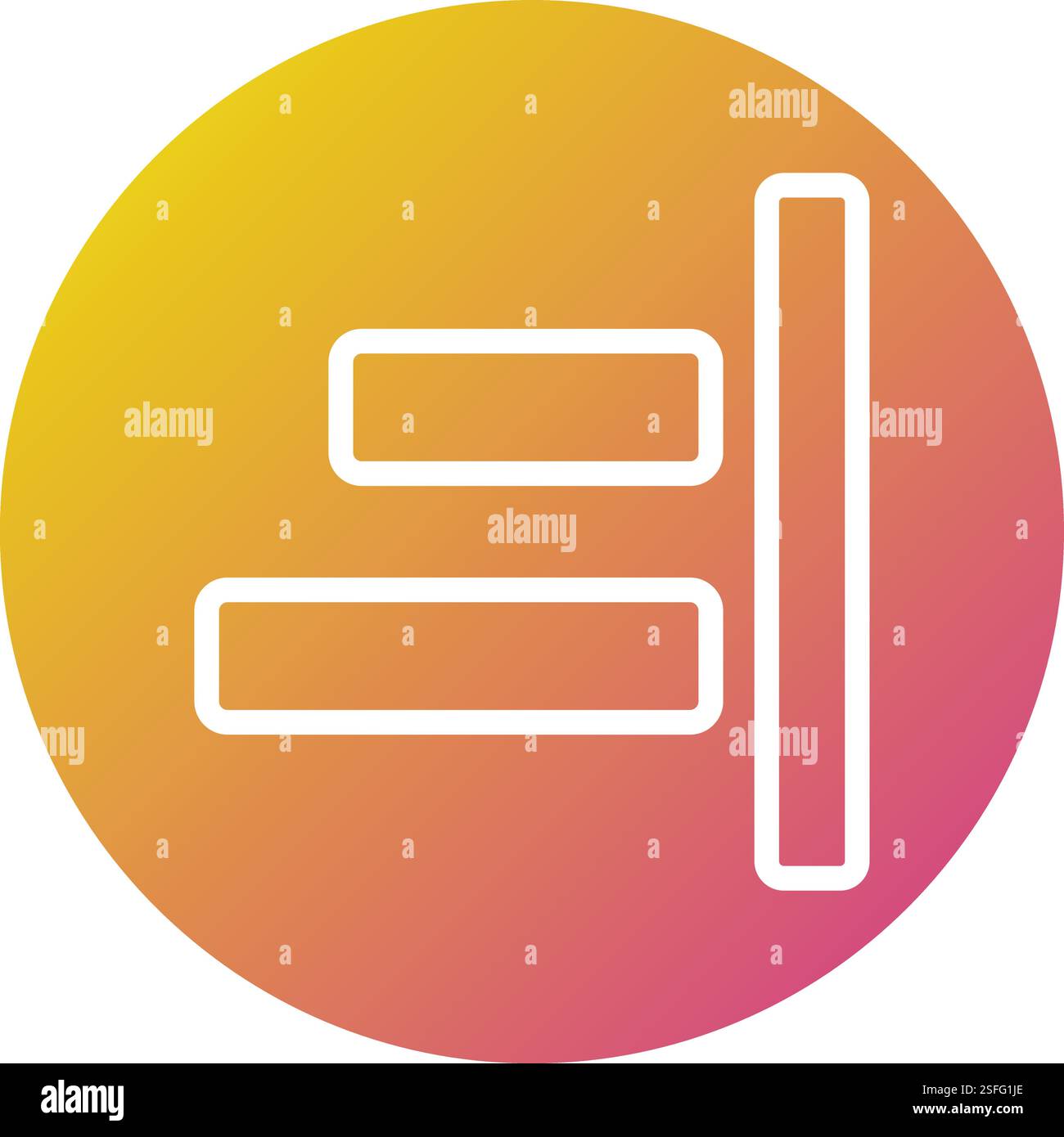 Right alignment Vector Icon Design Illustration Stock Vector Image ...