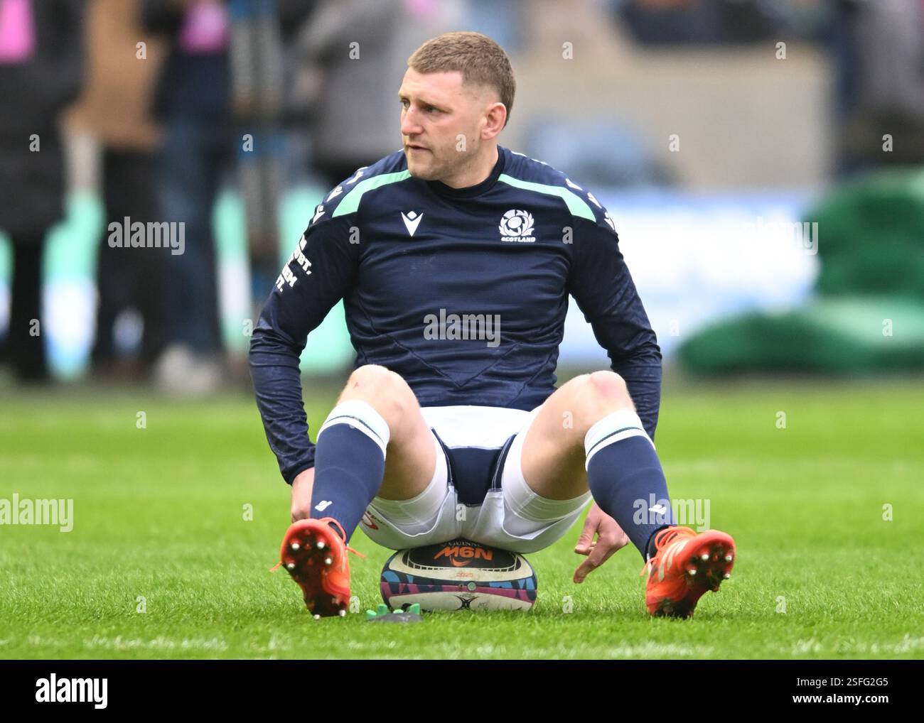 Edinburgh, UK. 9th Feb, 2025. Finn Russell of Scotland during the Six ...