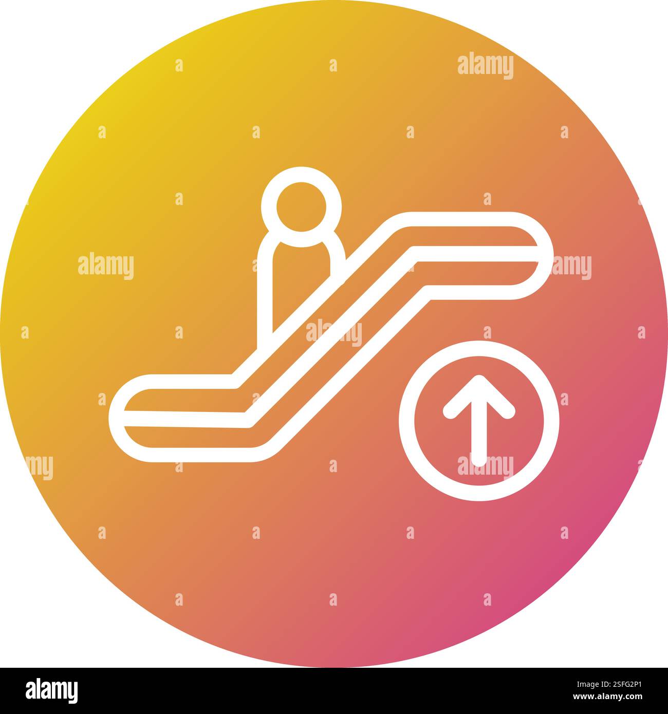 Escalator up icon line Stock Vector Images - Alamy
