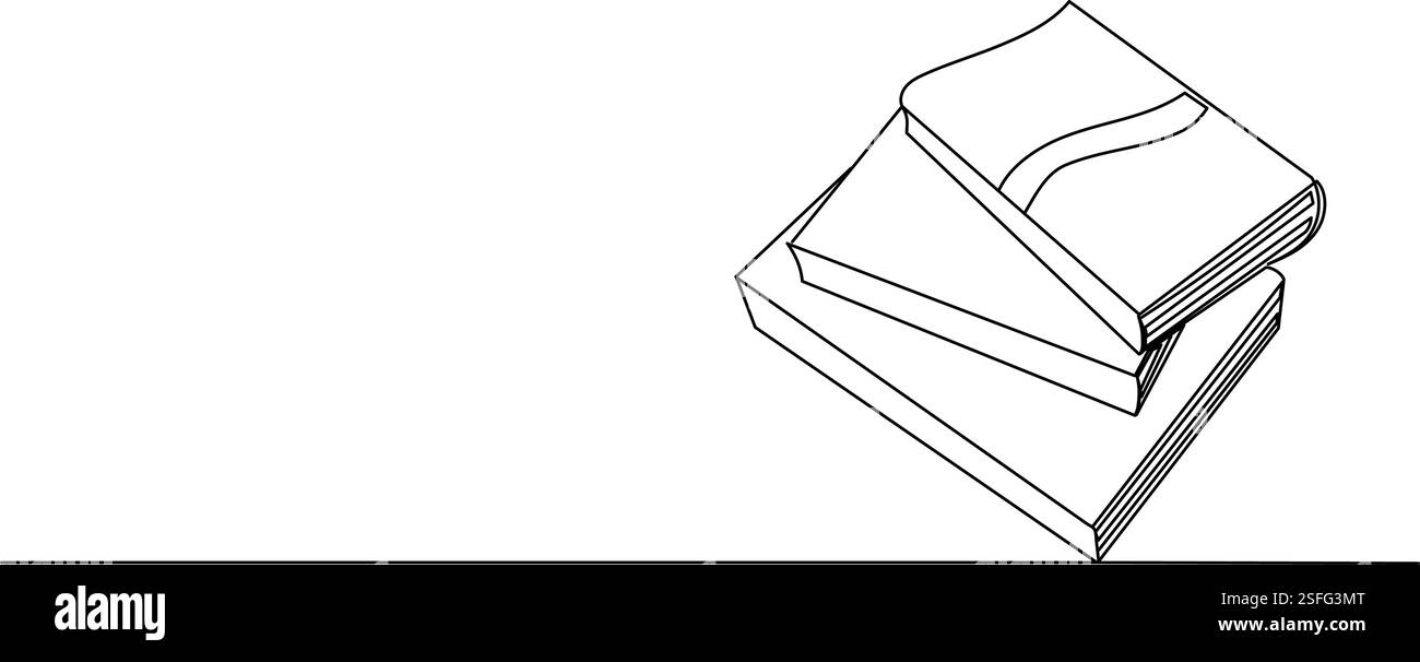 books top view line drawing vector Stock Vector Image & Art - Alamy