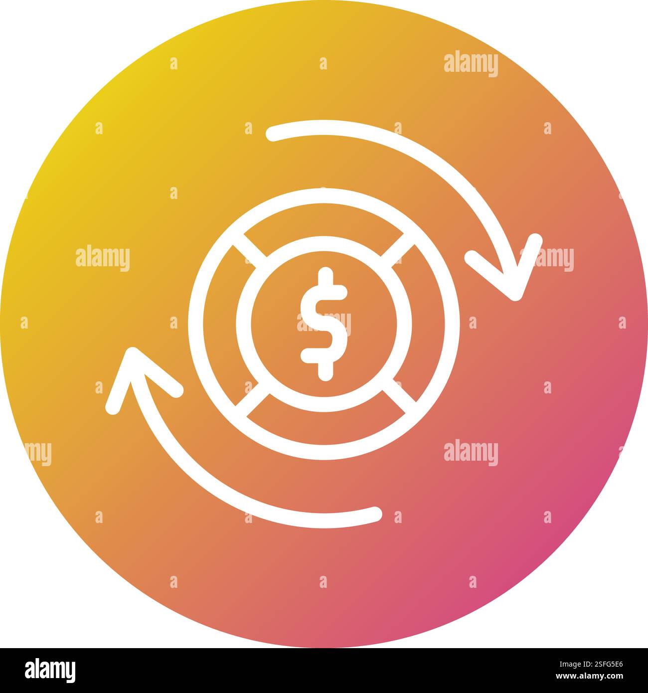 Illustration money flow icon Stock Vector Images - Alamy