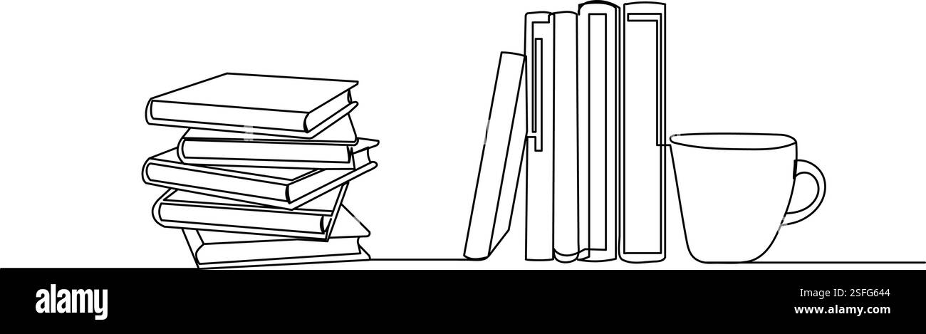 books line drawing isolated vector Stock Vector Image & Art - Alamy
