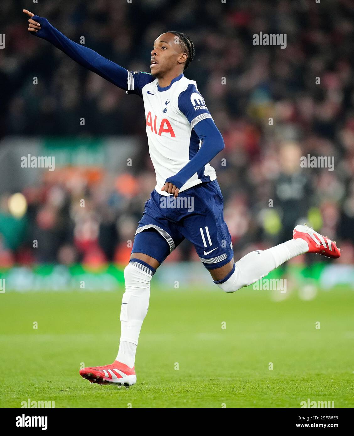 Tottenham Hotspur's Mathys Tel during the Carabao Cup Semi-Final ...