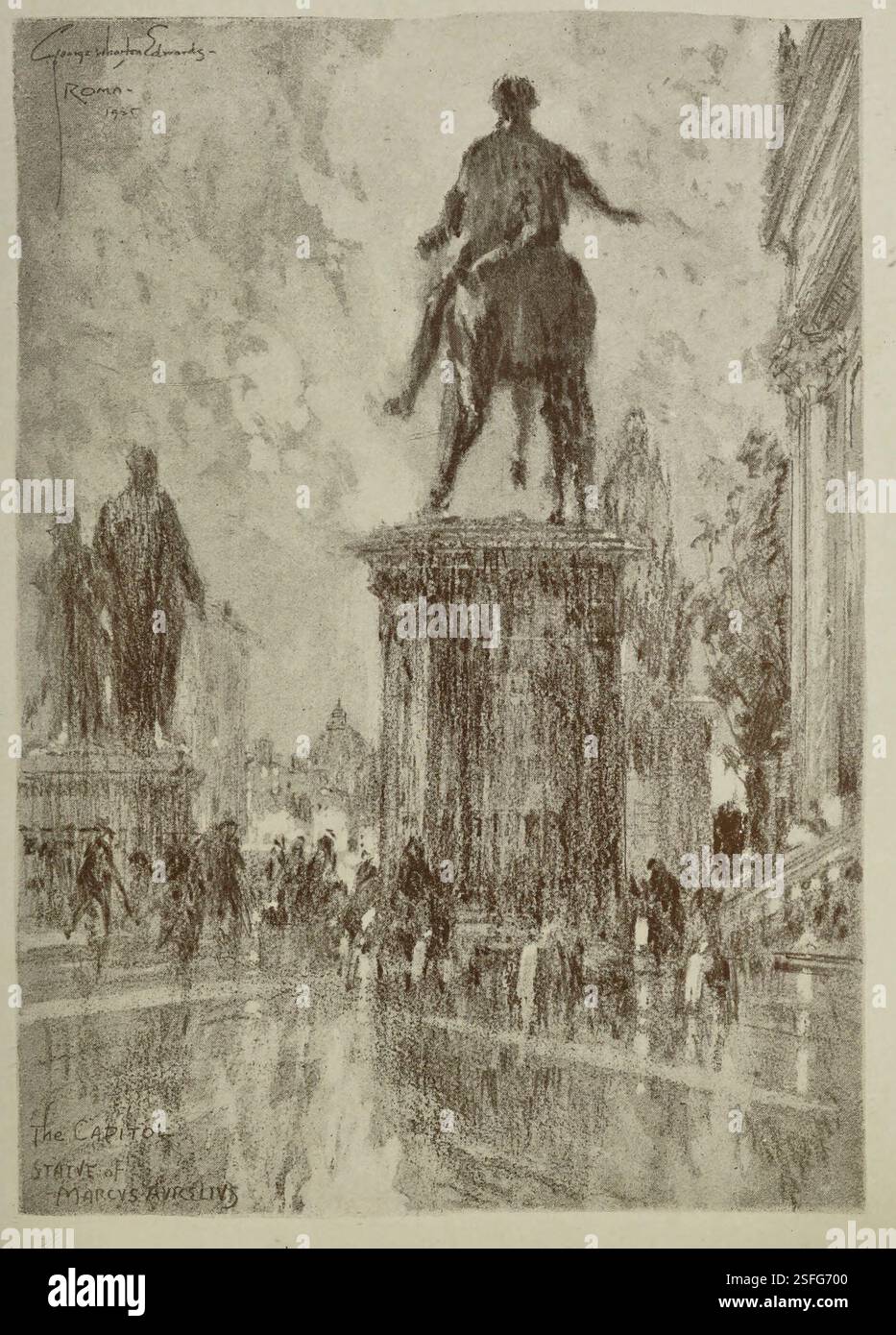 The Capitol, Statue of Marcus Aurelius Rome, Italy - George Wharton ...